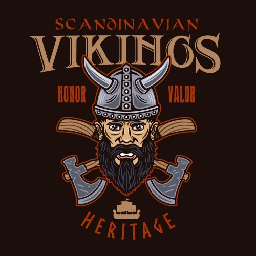 Viking head design Royalty Free Vector Image - VectorStock