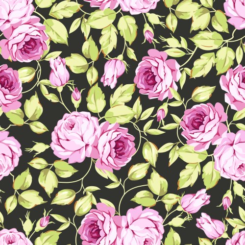 Roses flower pattern design Royalty Free Vector Image