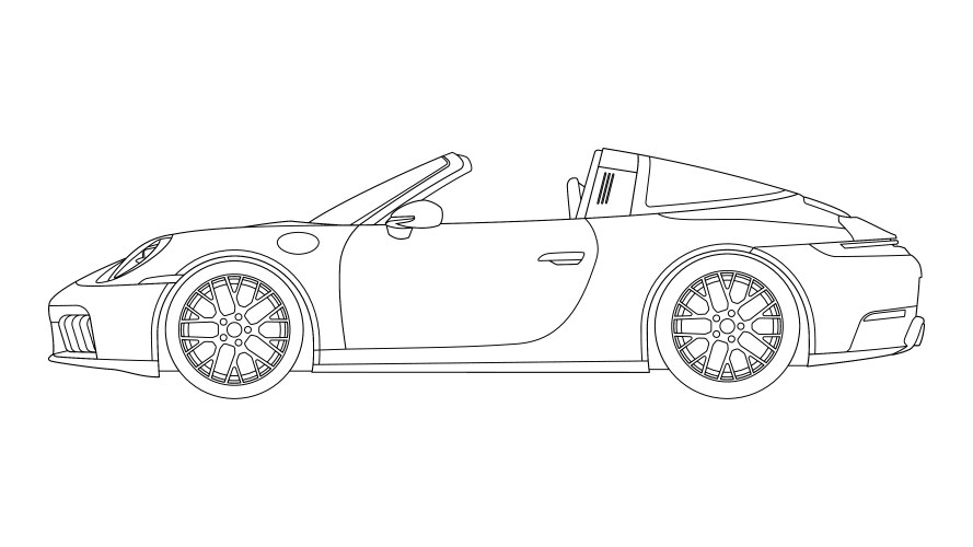 Porsche 911 Vector Images & Graphics for Commercial Use | VectorStock