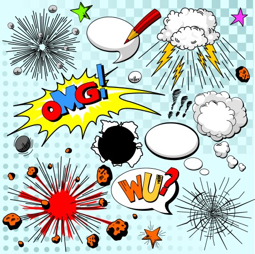 Comic book explosion Royalty Free Vector Image