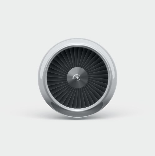 Aircraft jet engine airplane turbine isometric Vector Image