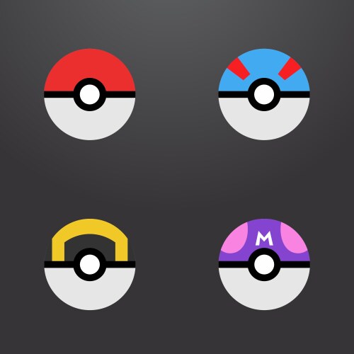 Poke ball icon from pokemon Royalty Free Vector Image