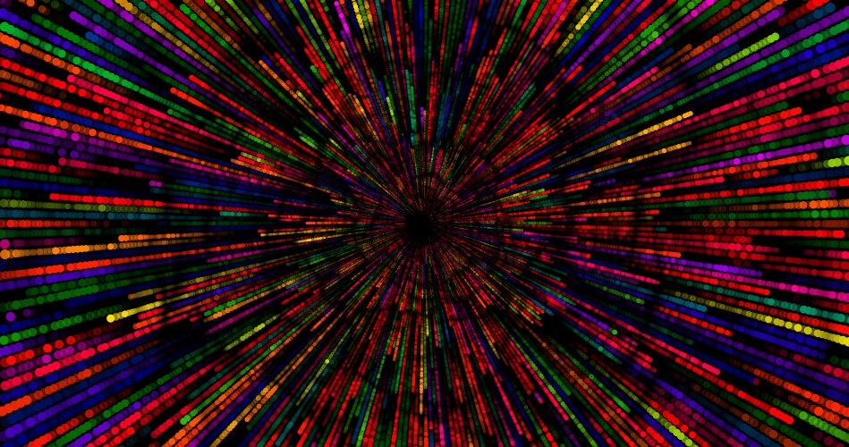 Wave pattern 3d glowing abstract digital Vector Image