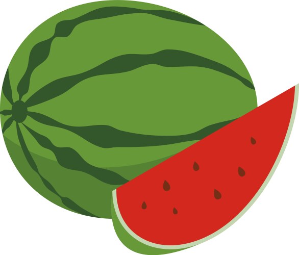 Watermelon fruit cartoon isolated Royalty Free Vector Image