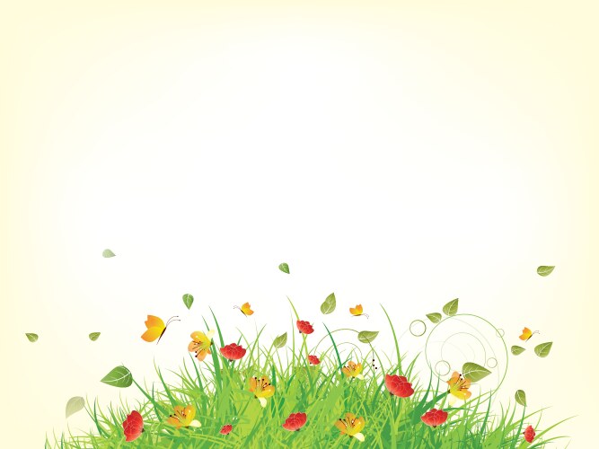 Spring grass background Royalty Free Vector Image