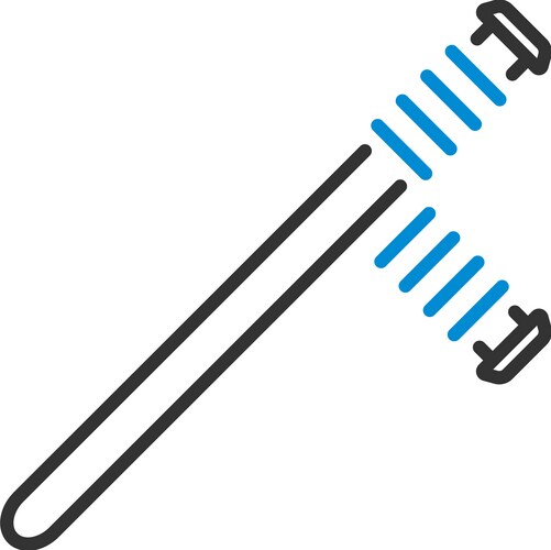 Police baton isolated coloring page for kids Vector Image