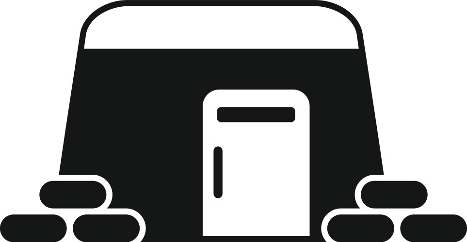 Underground bunker providing shelter Royalty Free Vector Underground bunker providing shelter Royalty Free Vector