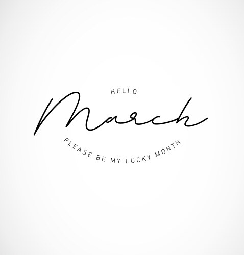 March month name Royalty Free Vector Image - VectorStock