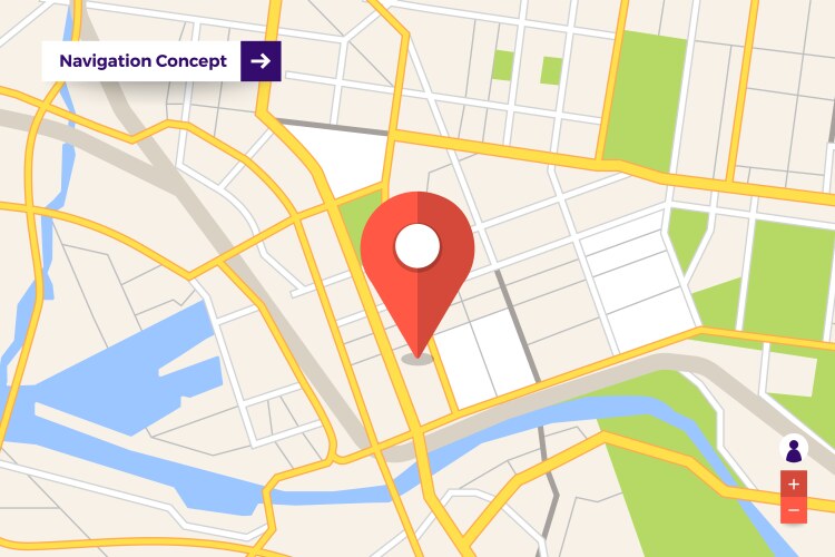 Location navigator concept Royalty Free Vector Image