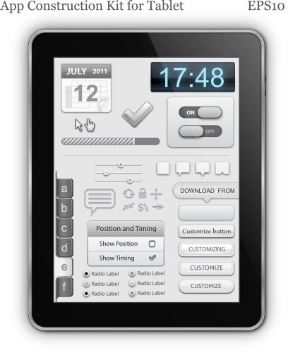 Futuristic ui elements Royalty Free Vector Image