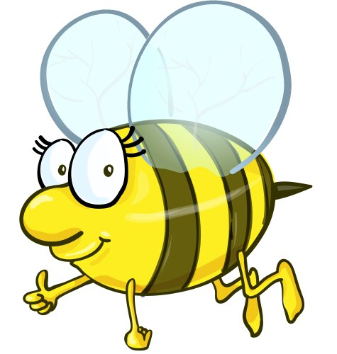 Cartoon bee Royalty Free Vector Image - VectorStock
