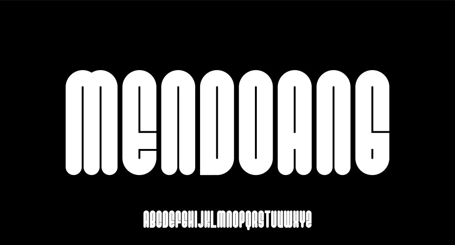 Experimental modern bold display alphabet font Vector Image