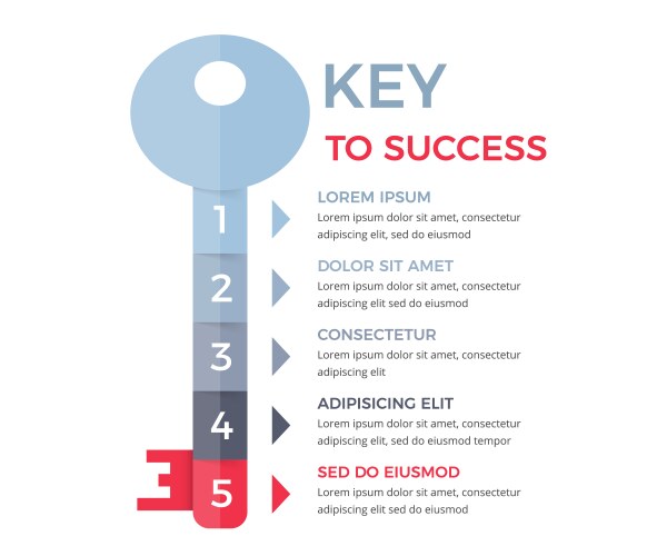 Key to success Royalty Free Vector Image - VectorStock