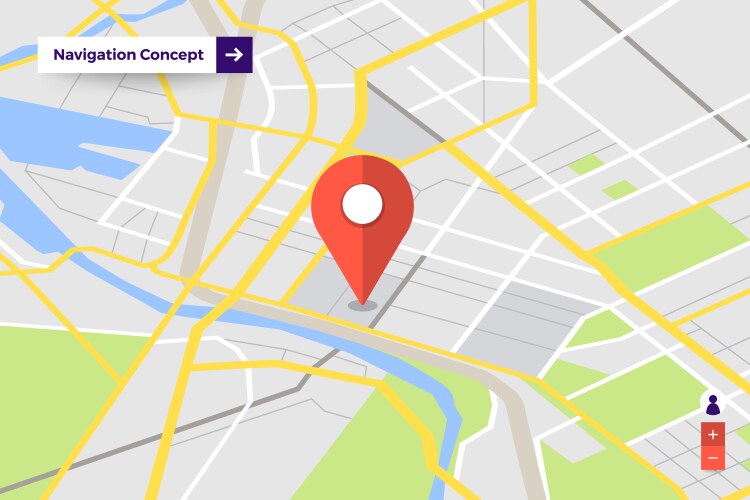 Location navigator concept Royalty Free Vector Image