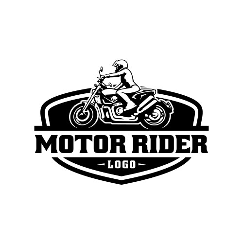 Adventure motorcycle logo Royalty Free Vector Image