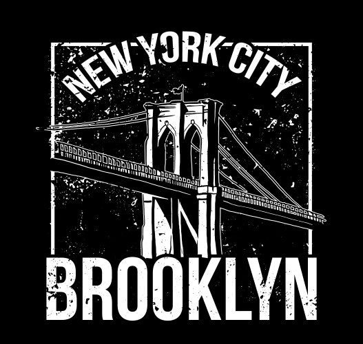 New york brooklyn bridge Royalty Free Vector Image