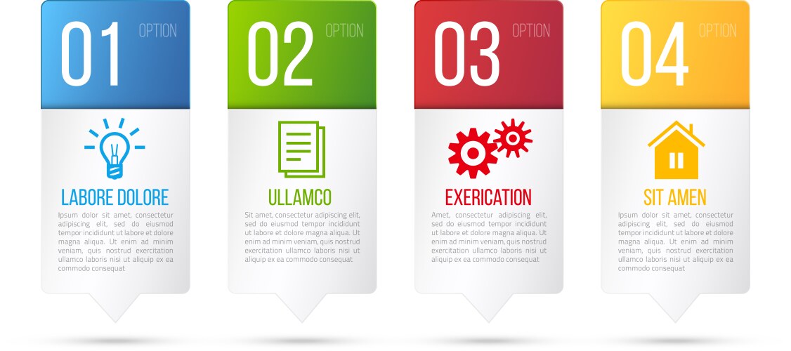 5 steps process infographics card design Vector Image