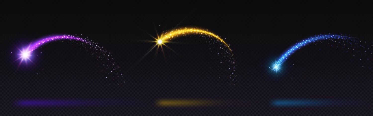 Transparent Gold Shooting Star Vector Images (over 260)