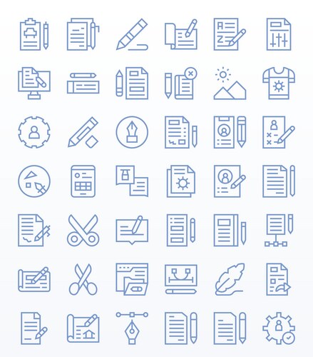 Line art icons pack Vector Images & Graphics for Commercial Use ...