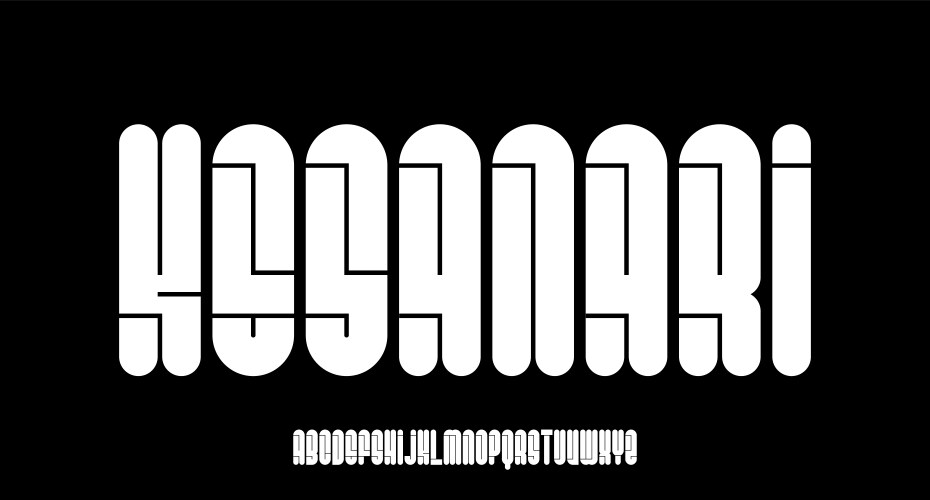 Experimental modern bold display alphabet font Vector Image