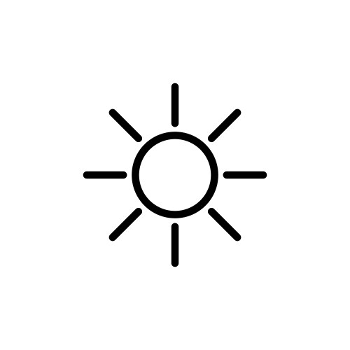 No sun icon setforbidden sunlight exposure symbol Vector Image