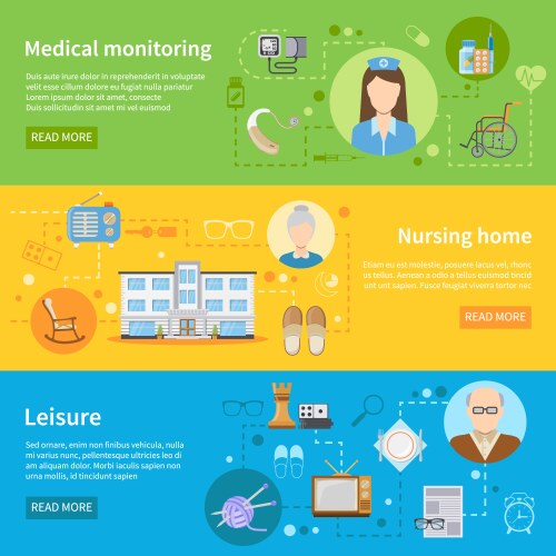 Nursing home infographics Royalty Free Vector Image