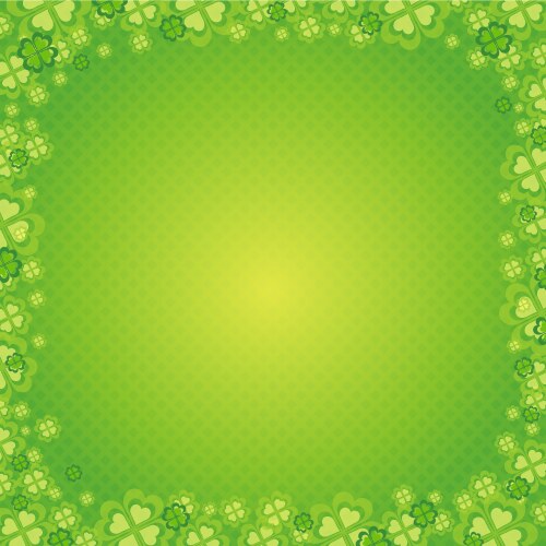Green patrick background with shamrock Royalty Free Vector