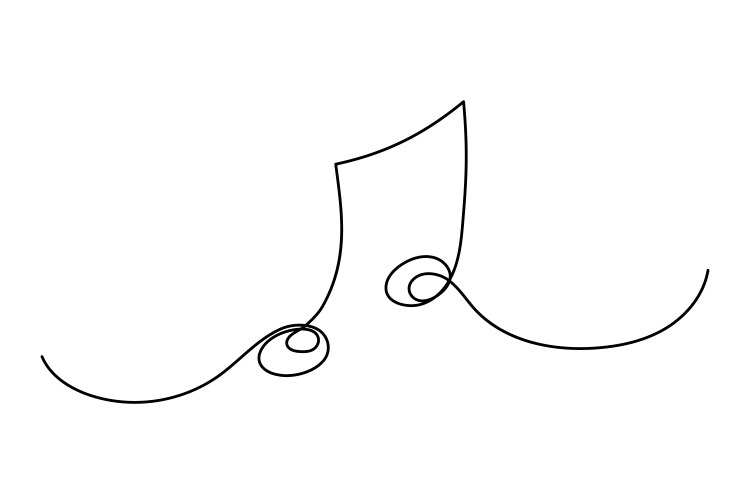 Continuous Line Music Note Vector Images (over 770)