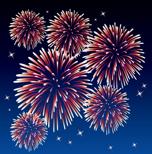 Red White Blue Fireworks Vector Images (over 5,800)