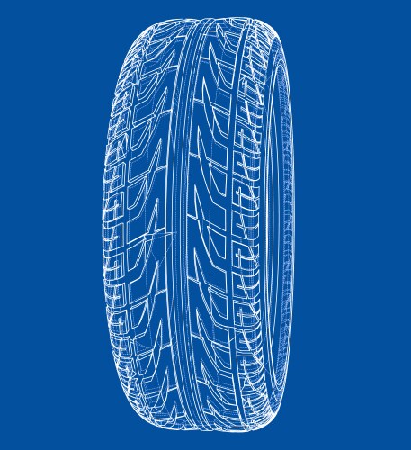 Car tires Royalty Free Vector Image - VectorStock