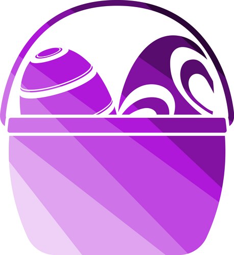 Farm basket icon flat style Royalty Free Vector Image