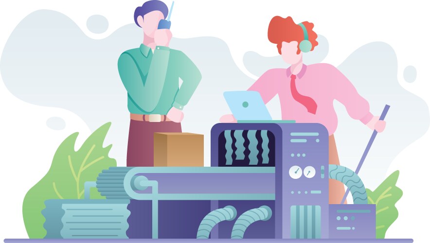 New idea tech solution in manufacturing tiny Vector Image