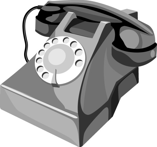 Retro landline or telephone isolated Royalty Free Vector