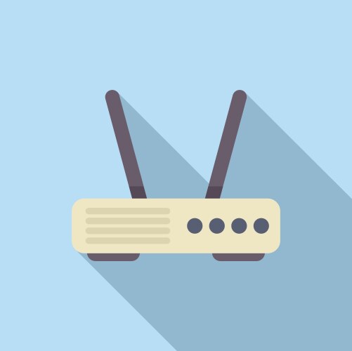 Flat design of a modern router Royalty Free Vector Image