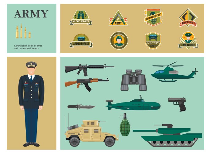 Military planes and warships Royalty Free Vector Image