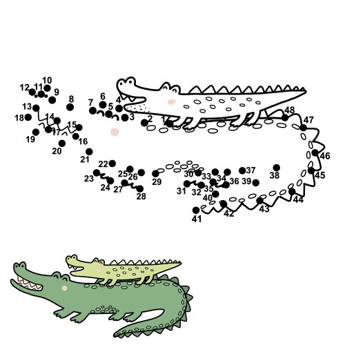 Color numbers game for kids activity page Vector Image