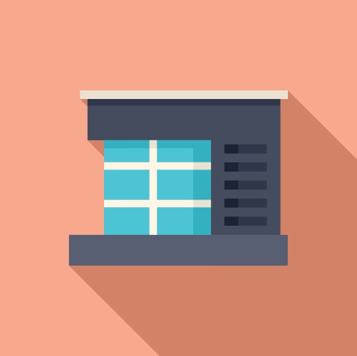 Modern office building facade with large windows Vector Image