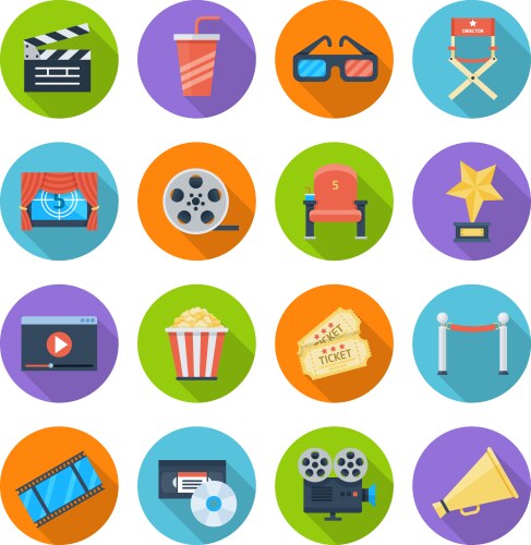 Film reel icon cinematography and photography Vector Image