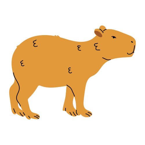 Capybara Cartoon Cute Vector Images (over 2,200)