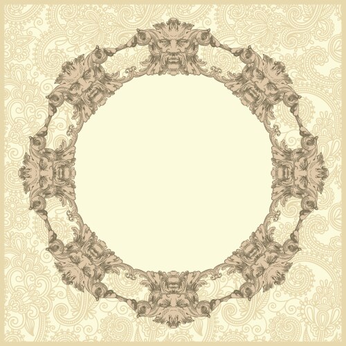 Classical vintage old frame card design Royalty Free Vector