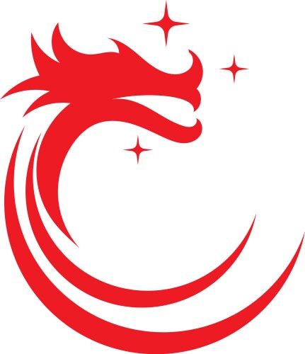 Dragon shield protection logo design mascot Vector Image