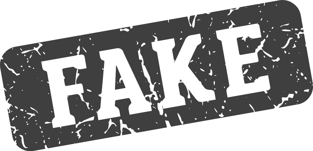 Fake rectangular sign fake stamp Royalty Free Vector Image