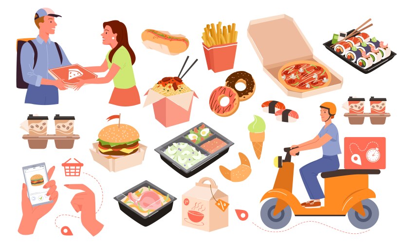 Cartoon Catering Food Service Vector Images (over 4,300)