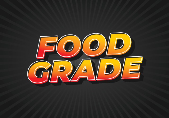 Food grade text effect in 3d style with good Vector Image
