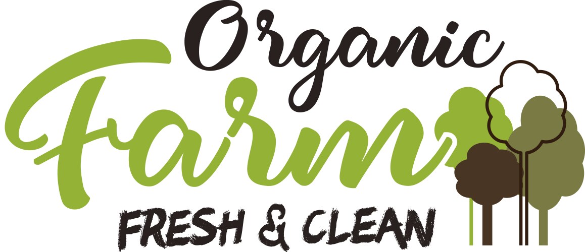 Farm fresh hand written lettering calligraphy Vector Image