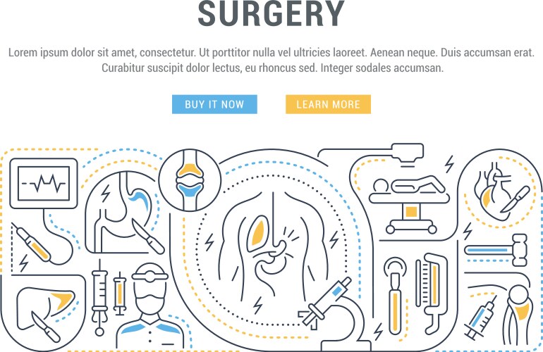 Linear plastic surgery Royalty Free Vector Image