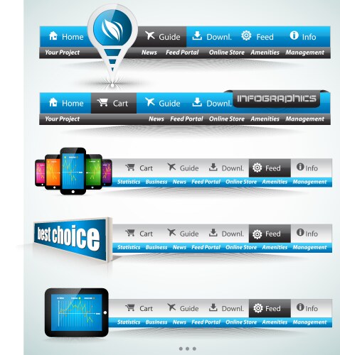 Web buttons Royalty Free Vector Image - VectorStock