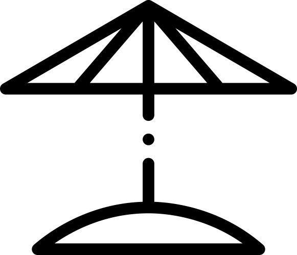 Beach umbrella icon thin linear style design Vector Image