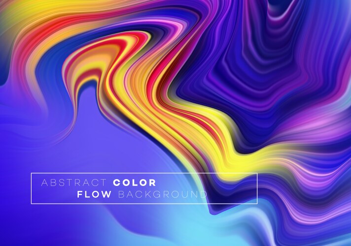Modern colorful flow poster wave liquid shape Vector Image
