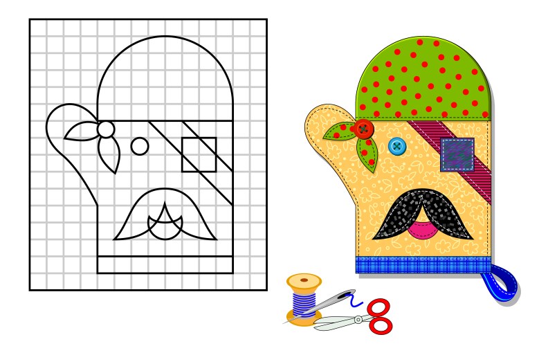 Mitten Template Vector Images (over 2,200)